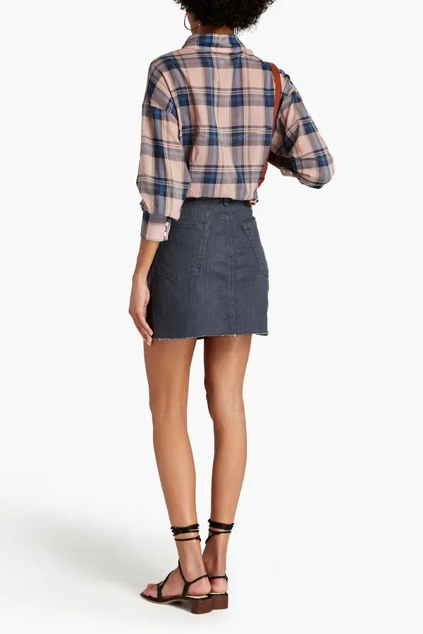 Rag & Bone Denim Mini Skirt - Dark Gray