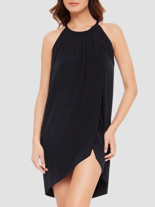 Magicsuit Jersey Halter Minidress - Black