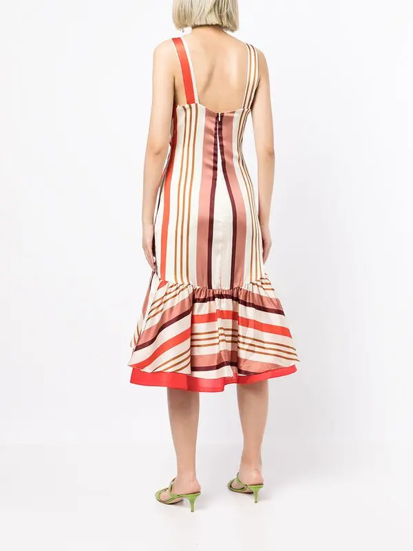 Silvia Tcherassi Arbore Striped Midi Dress