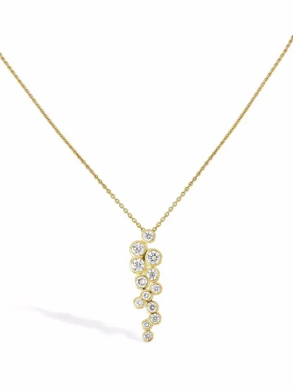 PRAGNELL 18kt Rose Gold Diamond Bubbles Drop Pendant Necklace