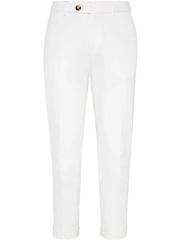 Brunello Cucinelli Straight Leg Trousers - White