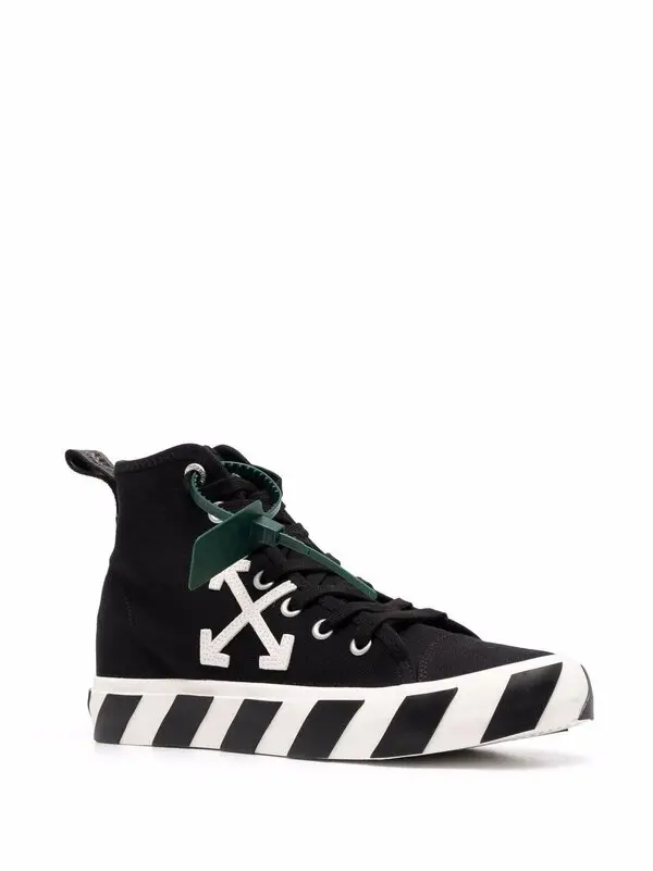 Off-White Vulcanized Mid-top Sneakers - Black