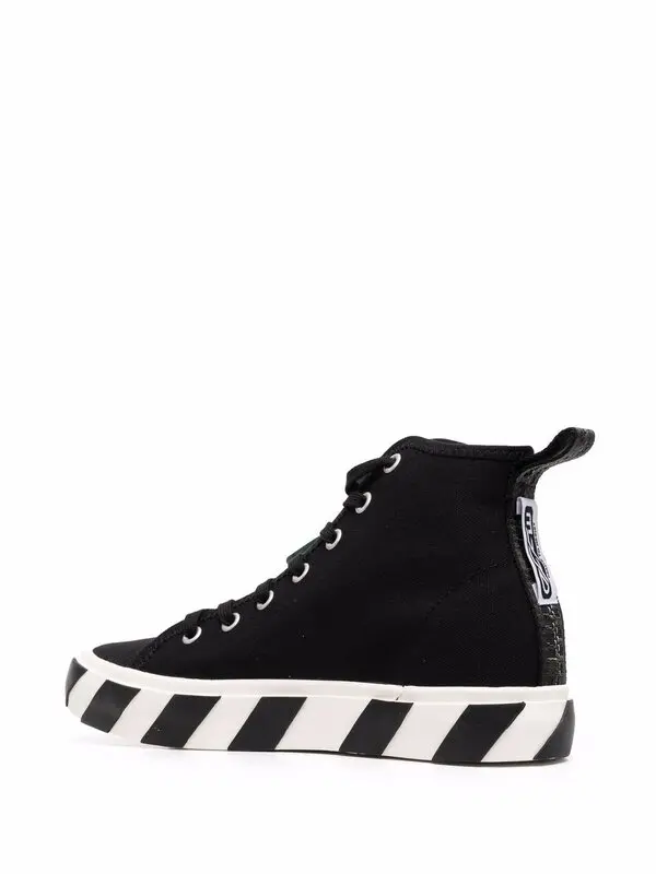 Off-White Vulcanized Mid-top Sneakers - Black