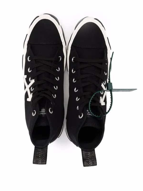 Off-White Vulcanized Mid-top Sneakers - Black
