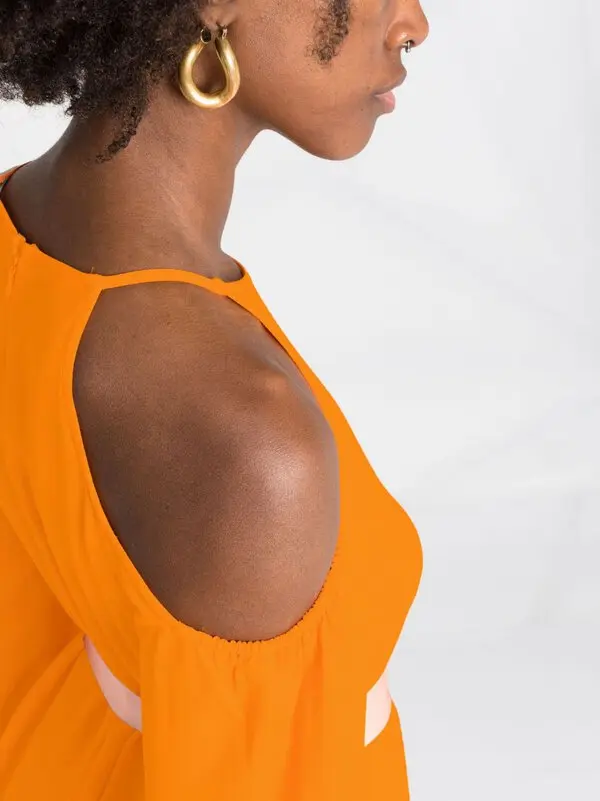 Stella McCartney Cold-shoulder Belted Dress
