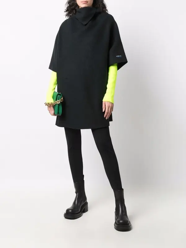 Raf Simons Embroidered-logo Knitted Dress - Black