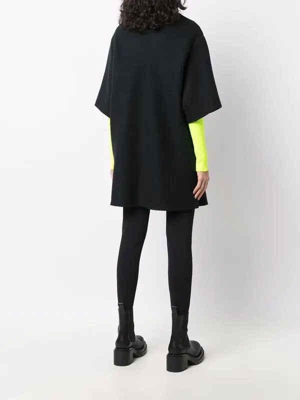 Raf Simons Embroidered-logo Knitted Dress - Black