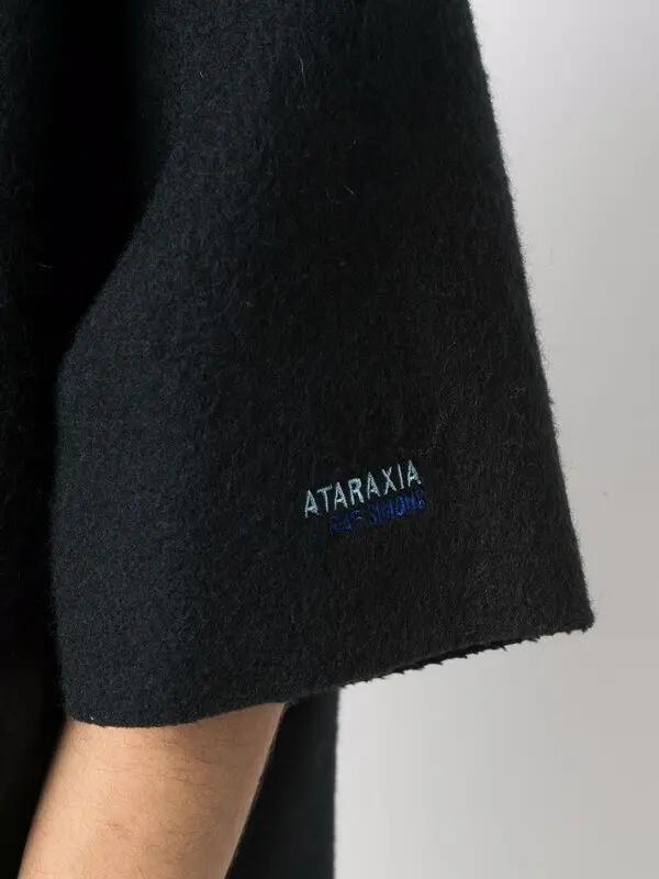 Raf Simons Embroidered-logo Knitted Dress - Black