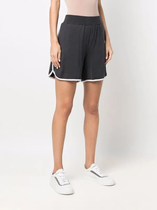 Brunello Cucinelli Cashmere-blend Elastic Waist Shorts