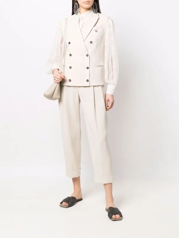 Brunello Cucinelli Pleated Waist Trousers - Neutrals