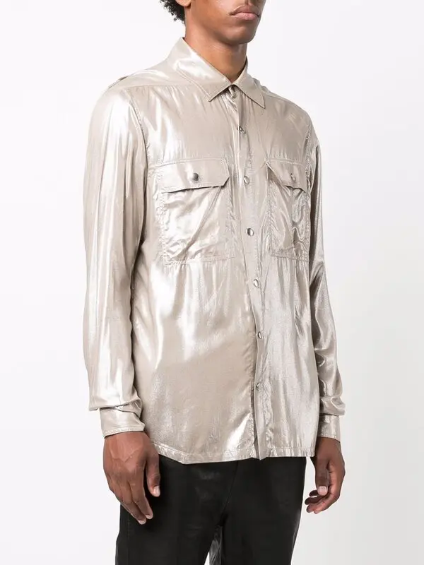 Rick Owens Coated Button-up Shirt