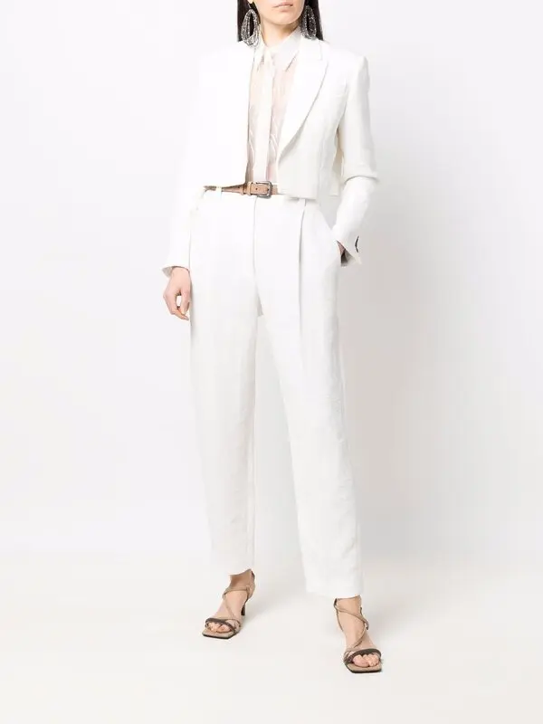 Brunello Cucinelli Cropped Woven Blazer