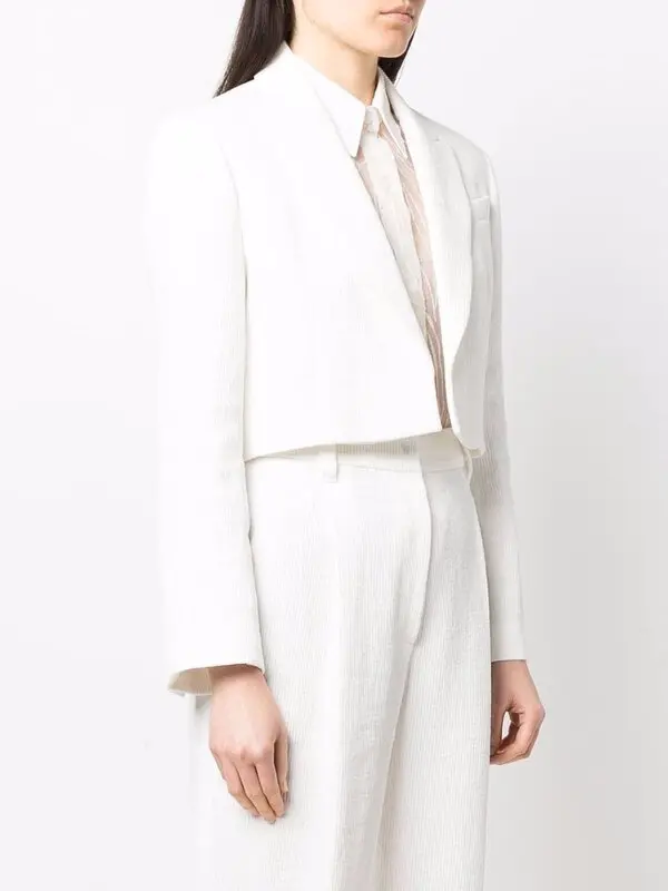 Brunello Cucinelli Cropped Woven Blazer