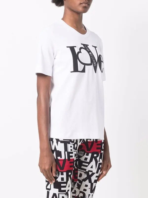 Moschino Slogan Print T-shirt - White