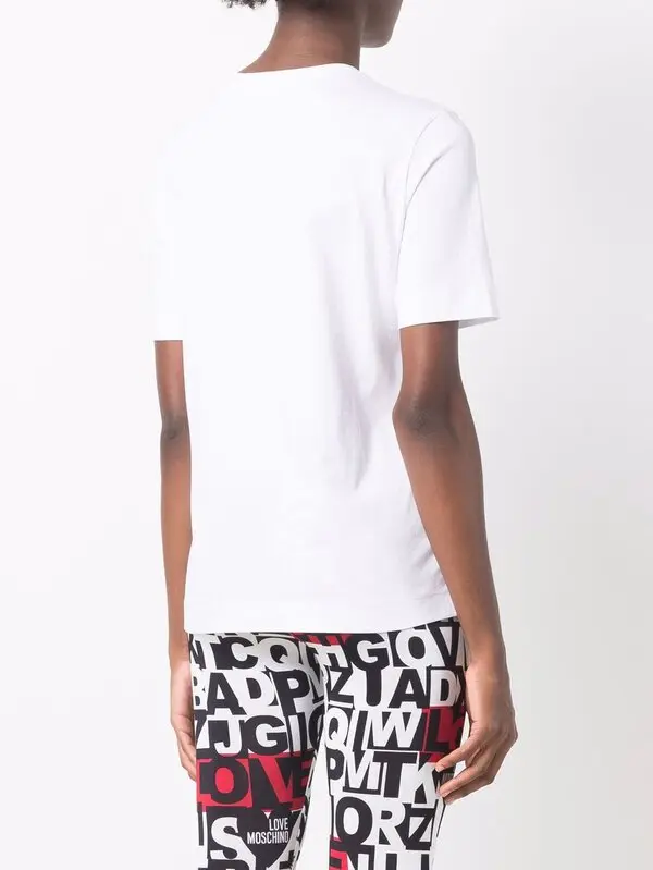 Moschino Slogan Print T-shirt - White