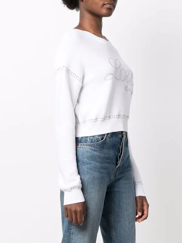 Moschino Embroidered Logo Cotton Sweater