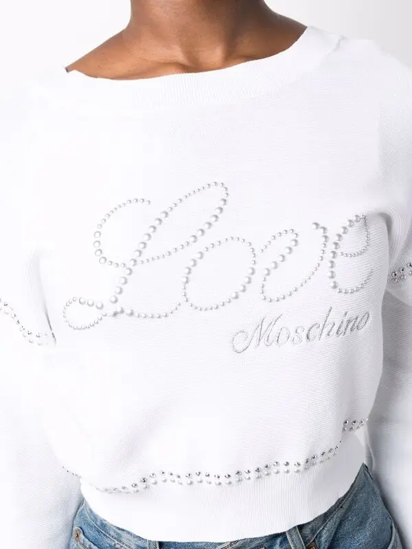 Moschino Embroidered Logo Cotton Sweater