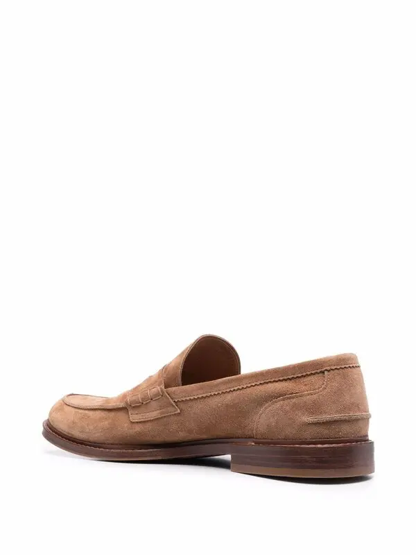 Brunello Cucinelli Suede Penny Loafers