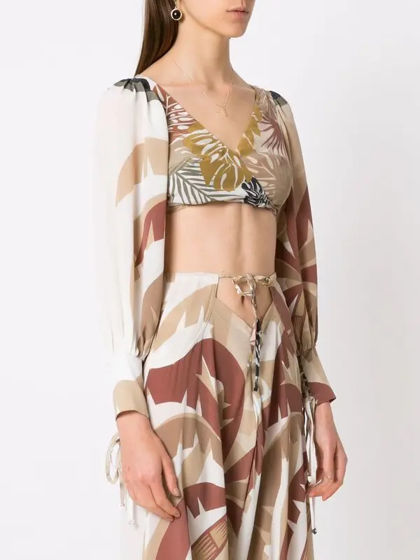 AMIR SLAMA Tropical Print Blouse