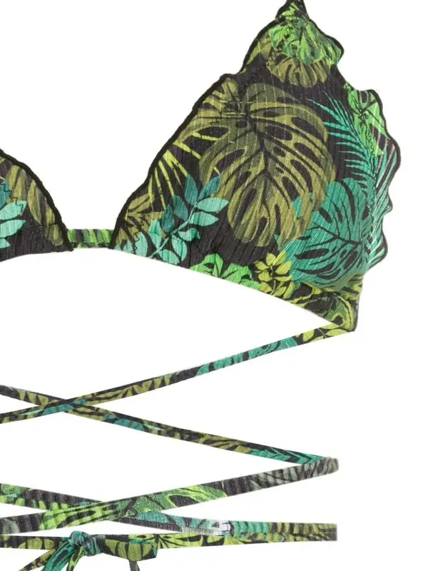 AMIR SLAMA Tropical Print Bikini