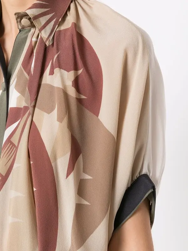 AMIR SLAMA Tropical Print Shirt Dress