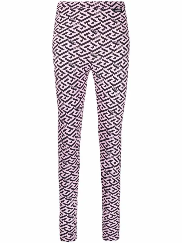 Versace La Greca-print Leggings