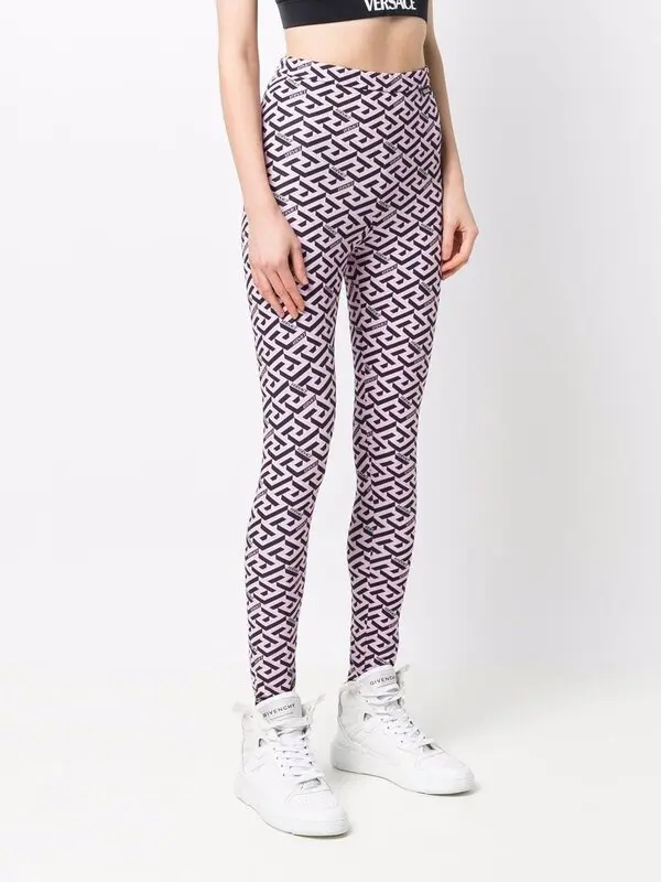 Versace La Greca-print Leggings