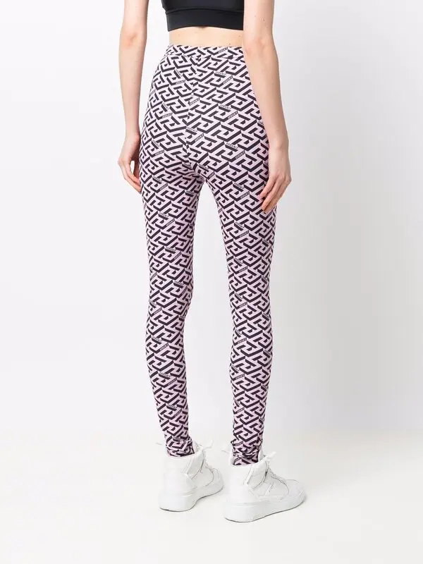 Versace La Greca-print Leggings