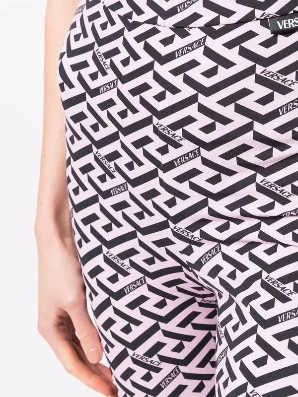 Versace La Greca-print Leggings