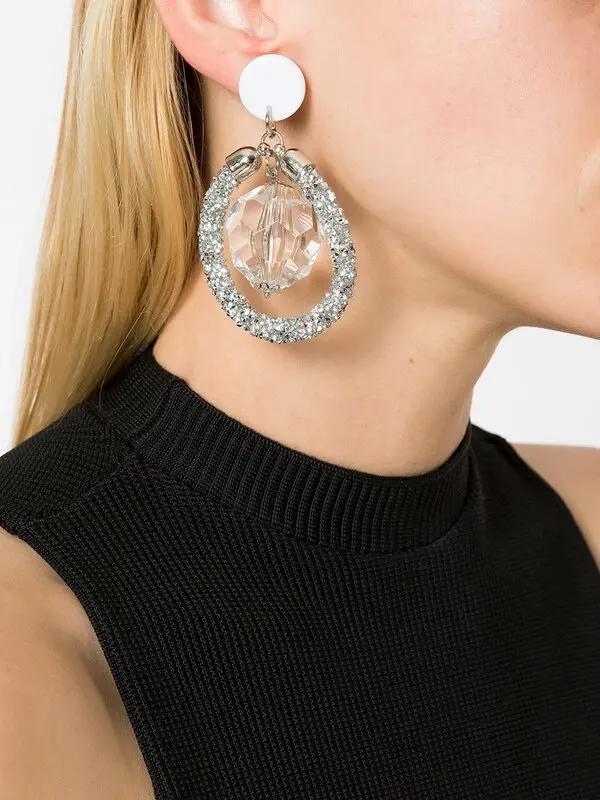 AMIR SLAMA Glittered Drop Earrings
