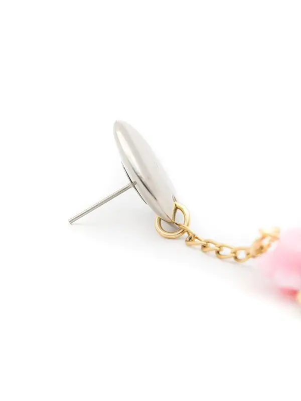 AMIR SLAMA Floral-appliqué Asymmetric Earrings