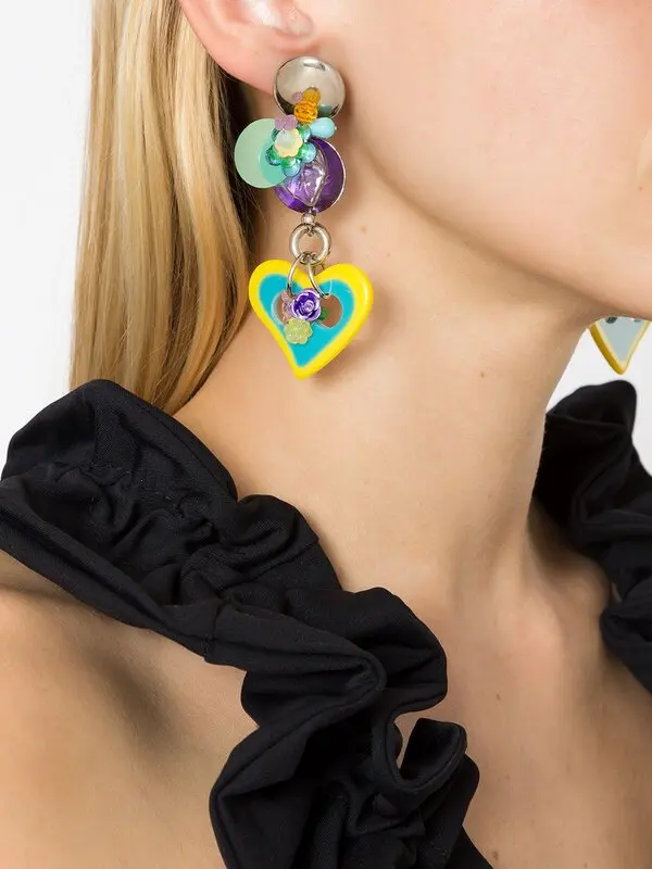 AMIR SLAMA Heart-motif Drop Earrings