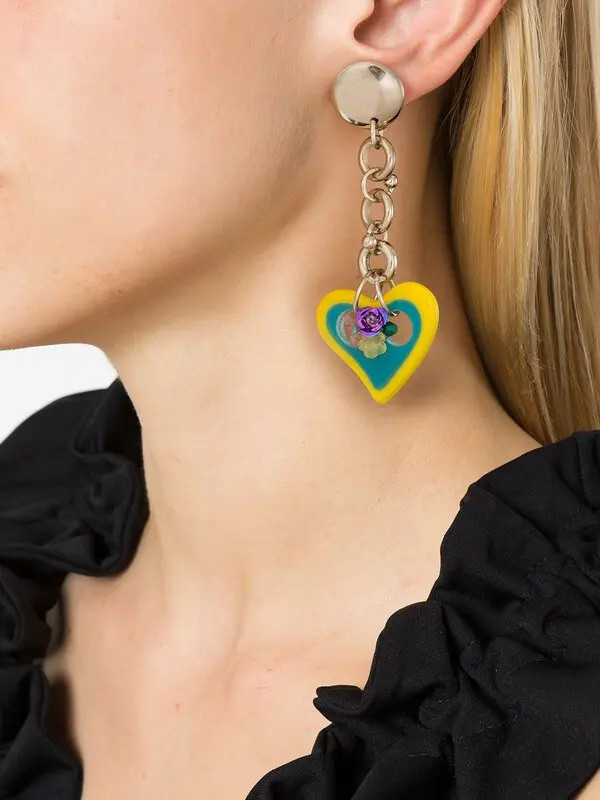 AMIR SLAMA Heart-motif Drop Earrings