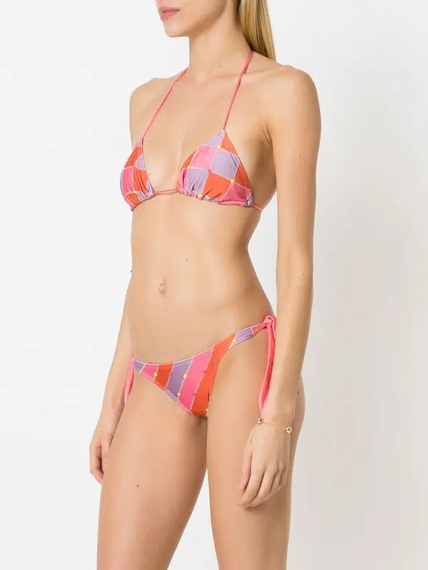 AMIR SLAMA Checked Bikini Set