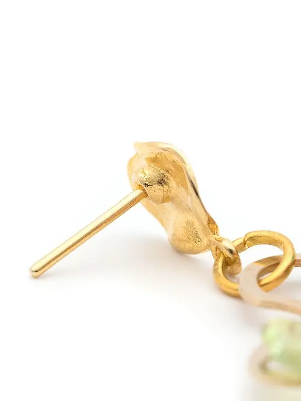 AMIR SLAMA Floral Appliqué Asymmetric Earrings