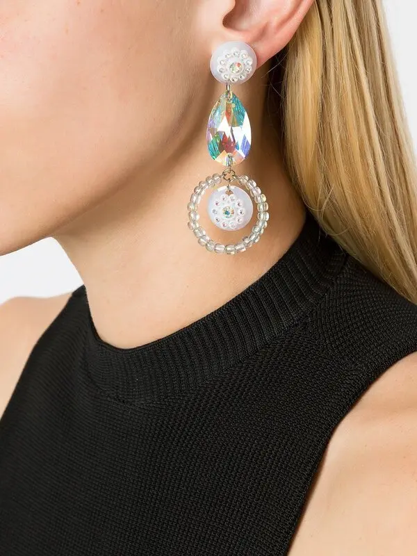 AMIR SLAMA Crystal-embellished Drop Earrings