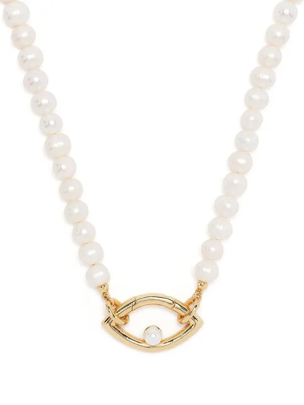 CAPSULE ELEVEN Eye Pearl-embellished Necklace - White