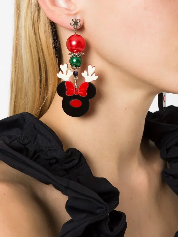 AMIR SLAMA Reindeer Motif Drop Earrings