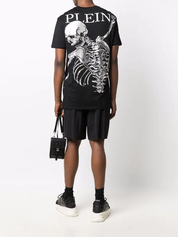 Philipp Plein Skeleton Print T-shirt - Black