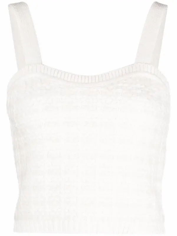 Maje Missa Knitted Vest Top - White