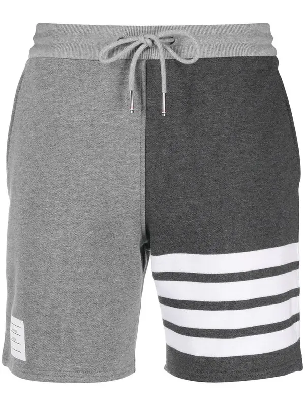 Thom Browne Panelled Cotton Shorts - Grey