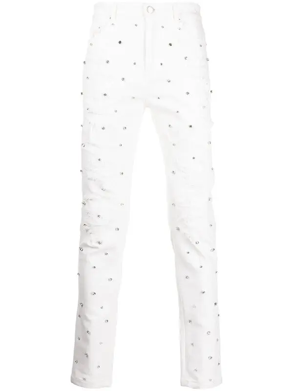 GOD'S MASTERFUL CHILDREN Apocalypse Cubic Zirconia Jeans