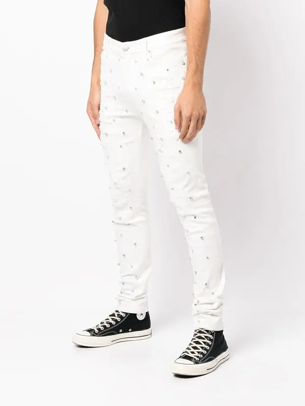GOD'S MASTERFUL CHILDREN Apocalypse Cubic Zirconia Jeans