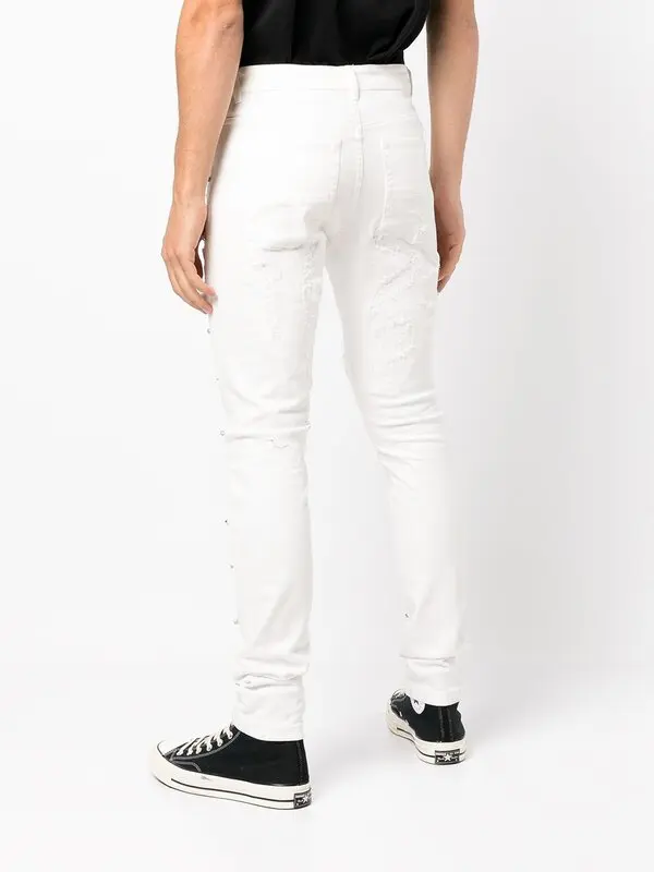 GOD'S MASTERFUL CHILDREN Apocalypse Cubic Zirconia Jeans