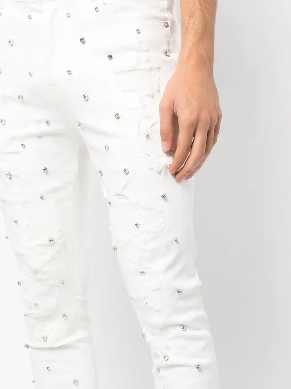 GOD'S MASTERFUL CHILDREN Apocalypse Cubic Zirconia Jeans