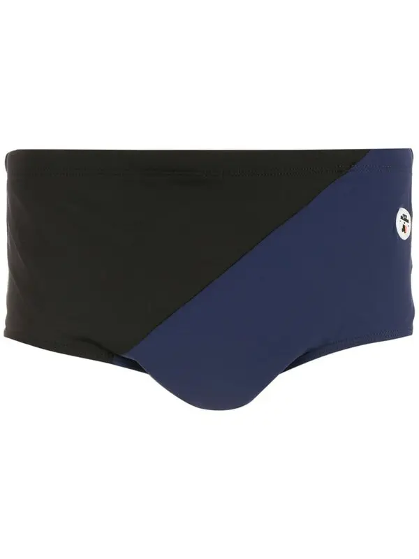 AMIR SLAMA Colourblock Swimming Trunks - Blue