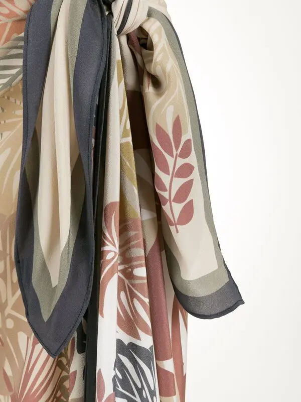 AMIR SLAMA Palm Leaf Print Pareo