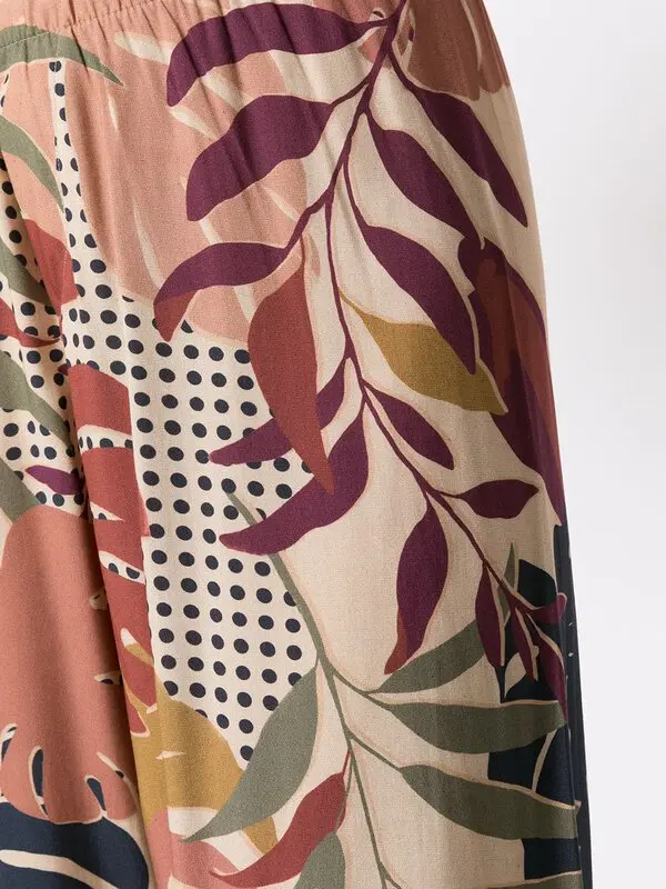 AMIR SLAMA Palm Leaf Print Trousers