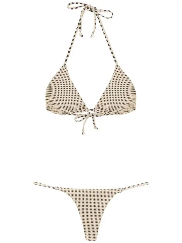 AMIR SLAMA Polka-dot Print Bikini - Neutrals