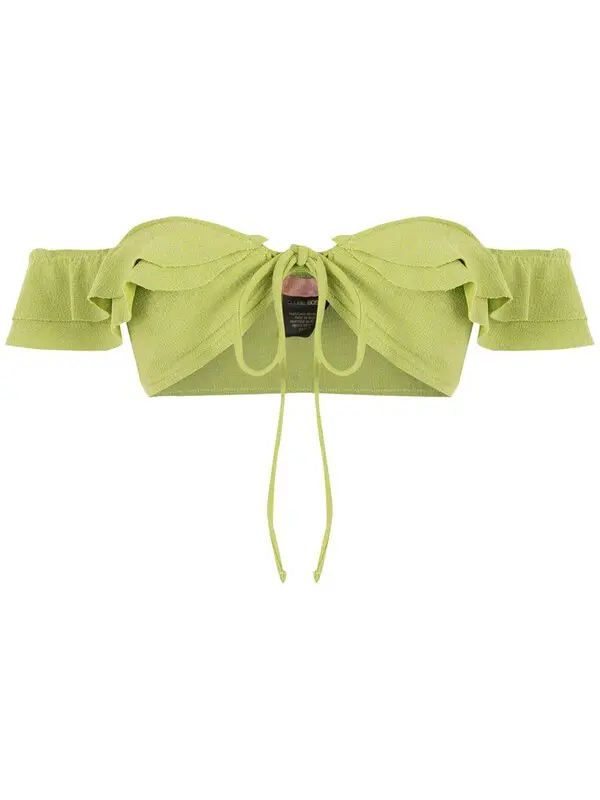 CLUBE BOSSA Off-shoulder Bikini Top - Green
